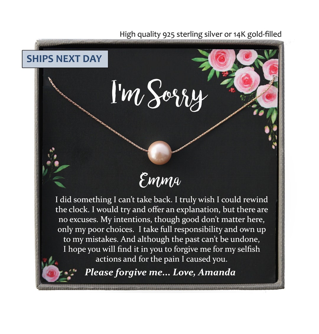 I'm Sorry Gift Apology Gift Necklace for Her, Please Forgive Me Gift ...