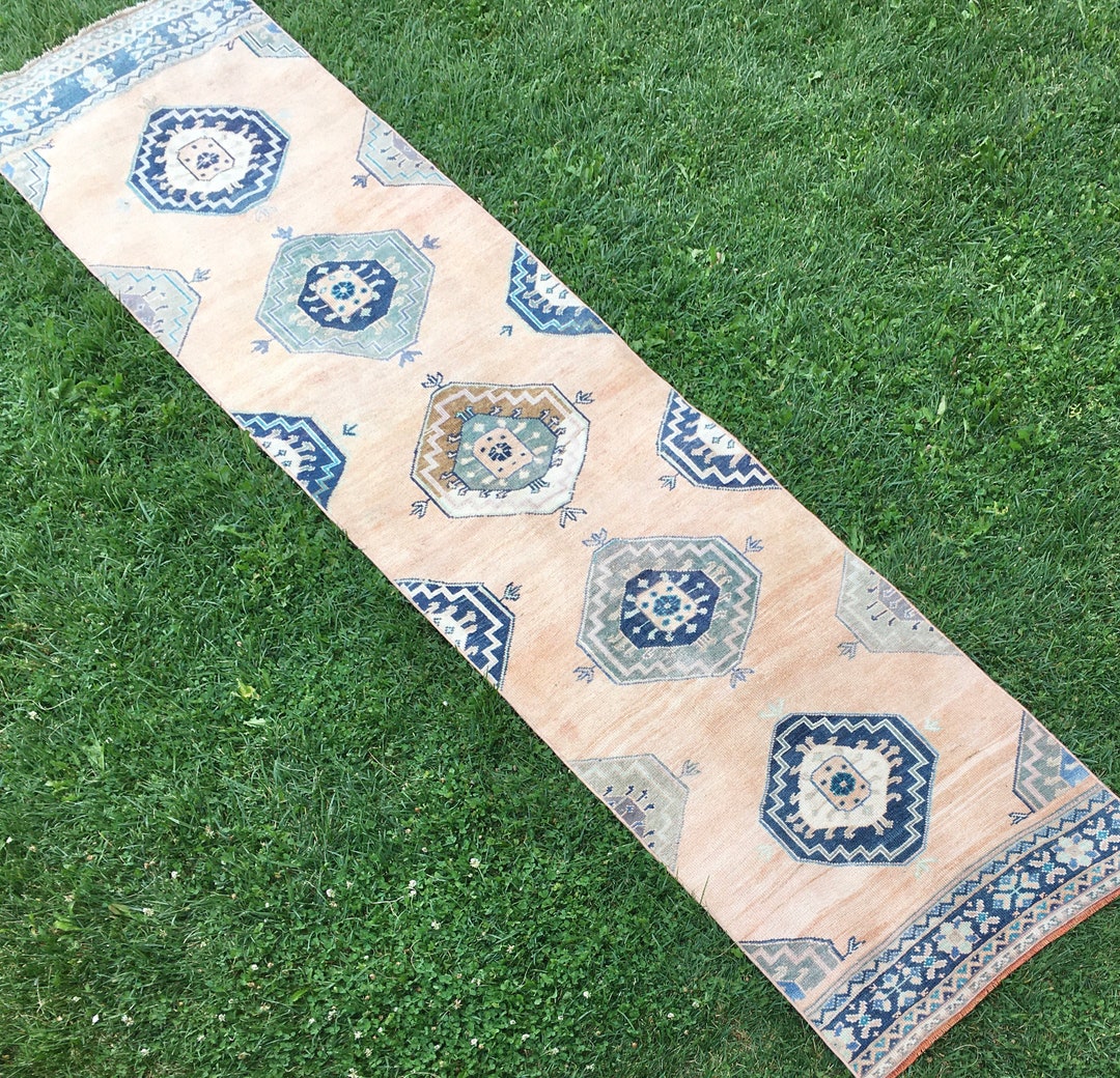 Antique Entry Boho Runner Rug, Wool Runner, Vintage Oriental Runner Rug ...