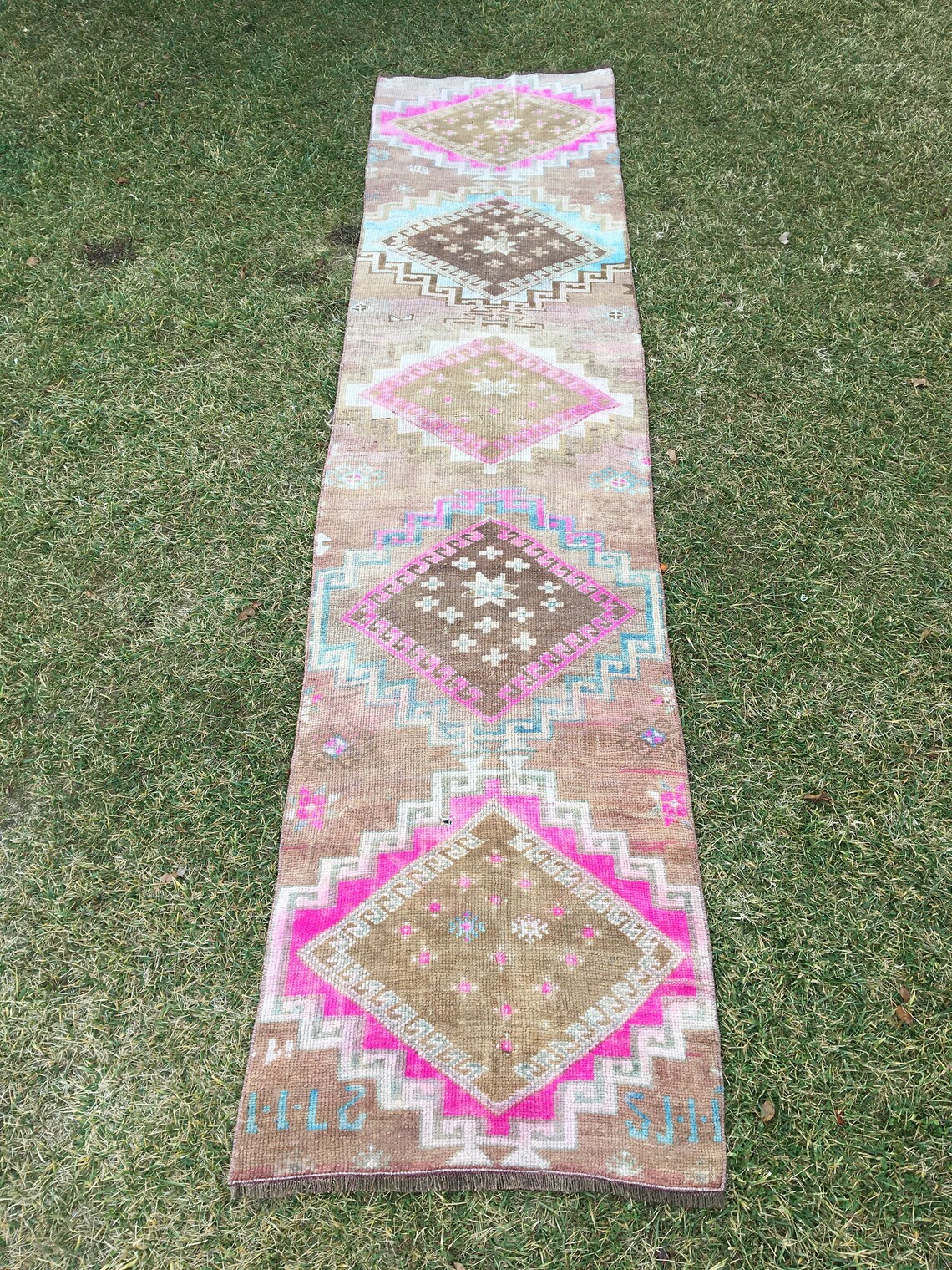 Antique Entry Boho Runner Rug Wool Runner Vintage Oriental | Etsy