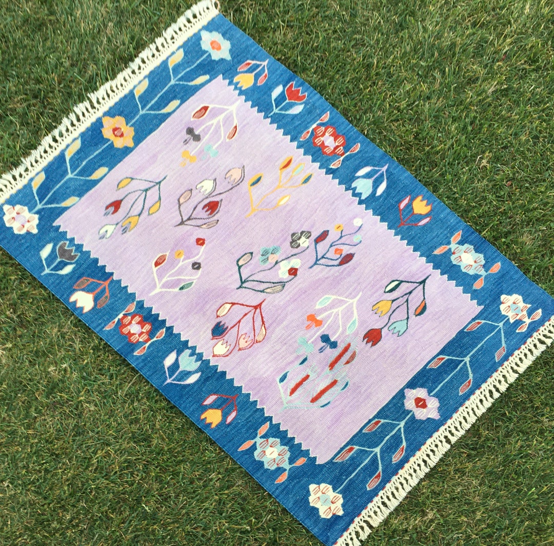 Oushak, Vintage Area Rug, Boho Kilim Rug, Small Size Vintage, Country ...