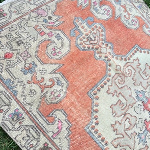 Antique Orange Area Rug Bedroom Rug Kitchen Rug Hand | Etsy