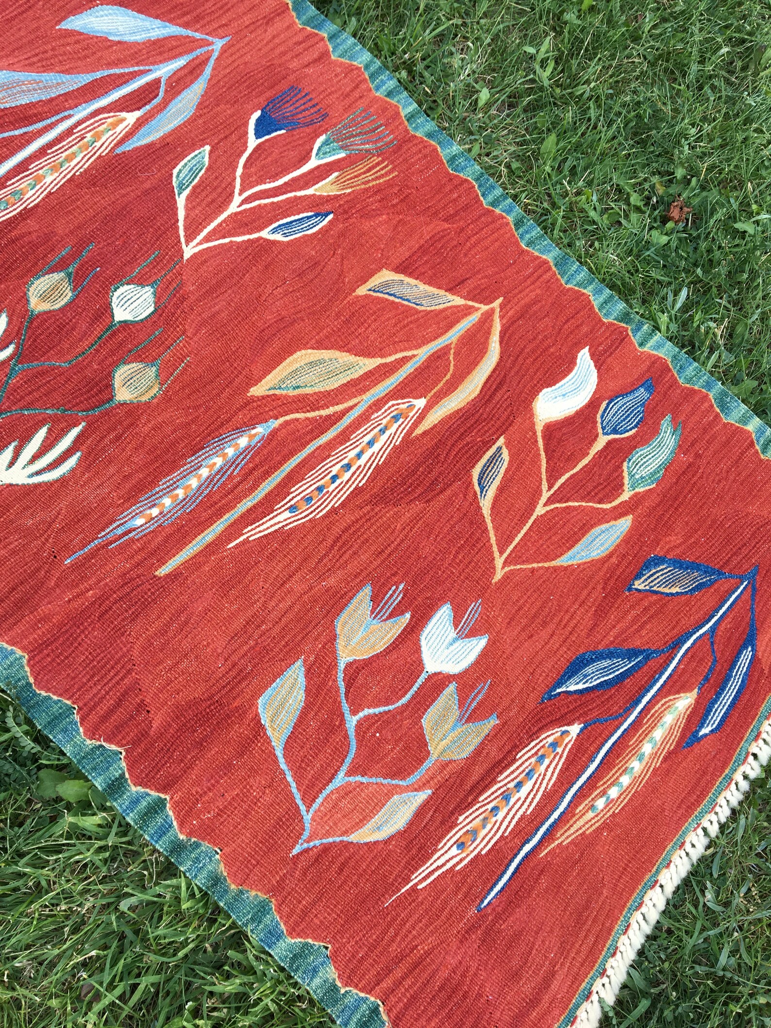Oriental Red Kilim Rug Runner Short Runner Turkish Kilim - Etsy