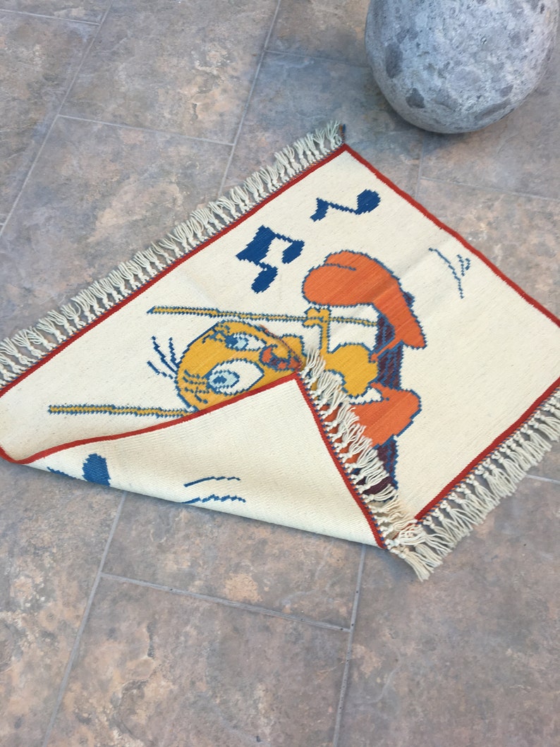 Handmade Turkish Wool Area Kilim Rug Tweety Bird Models Rug - Etsy