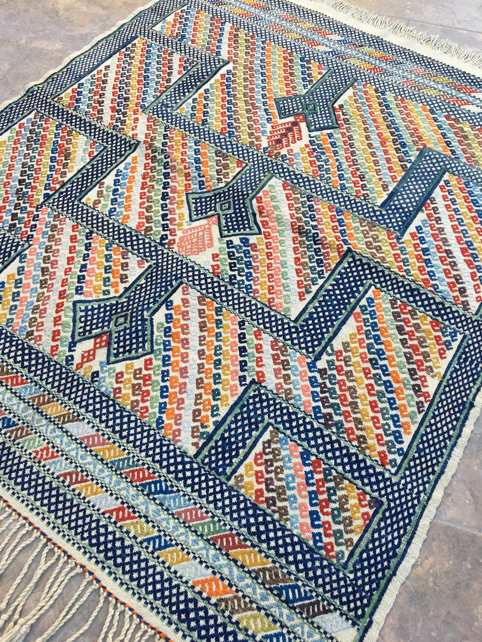 Magnificent Small Scatter Size Tribal Antique Turkish Kilim Rug ...