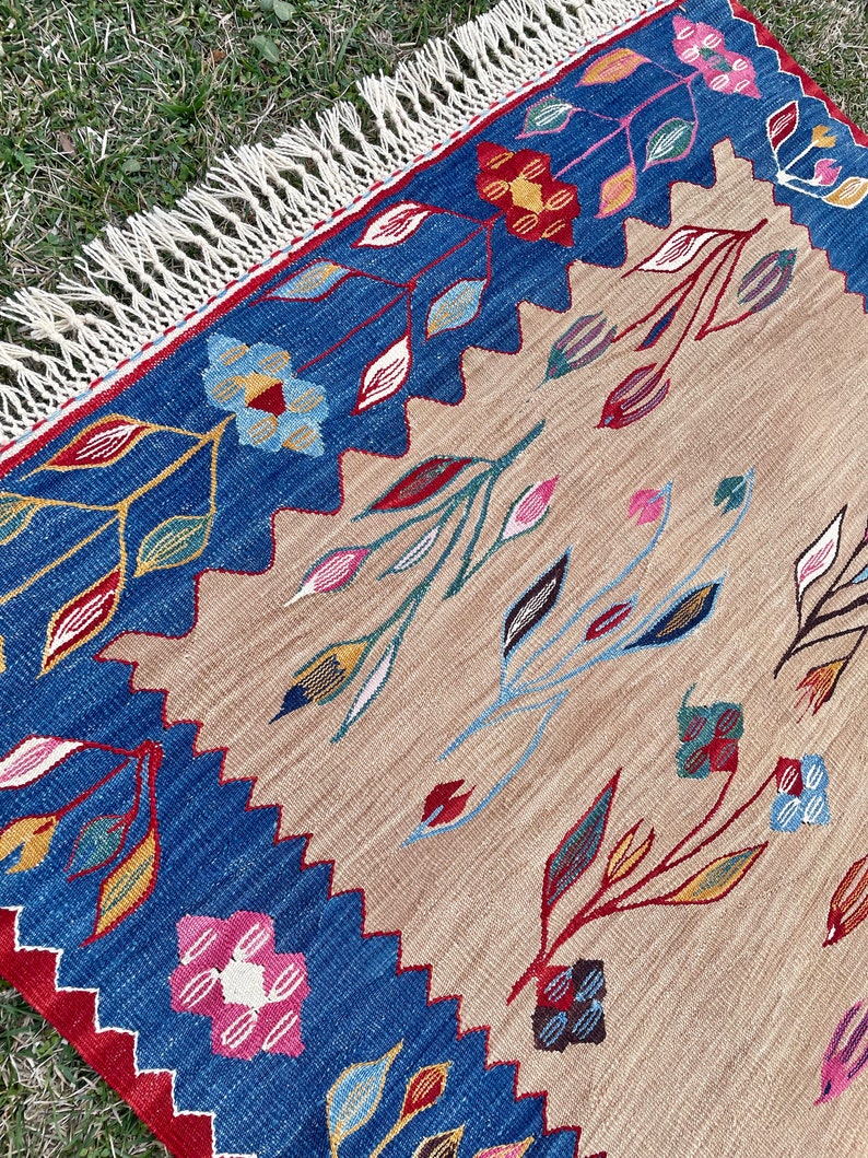 Turkish Kilim Carpet Art Rug Bohemian Kilim Rug Rustic - Etsy