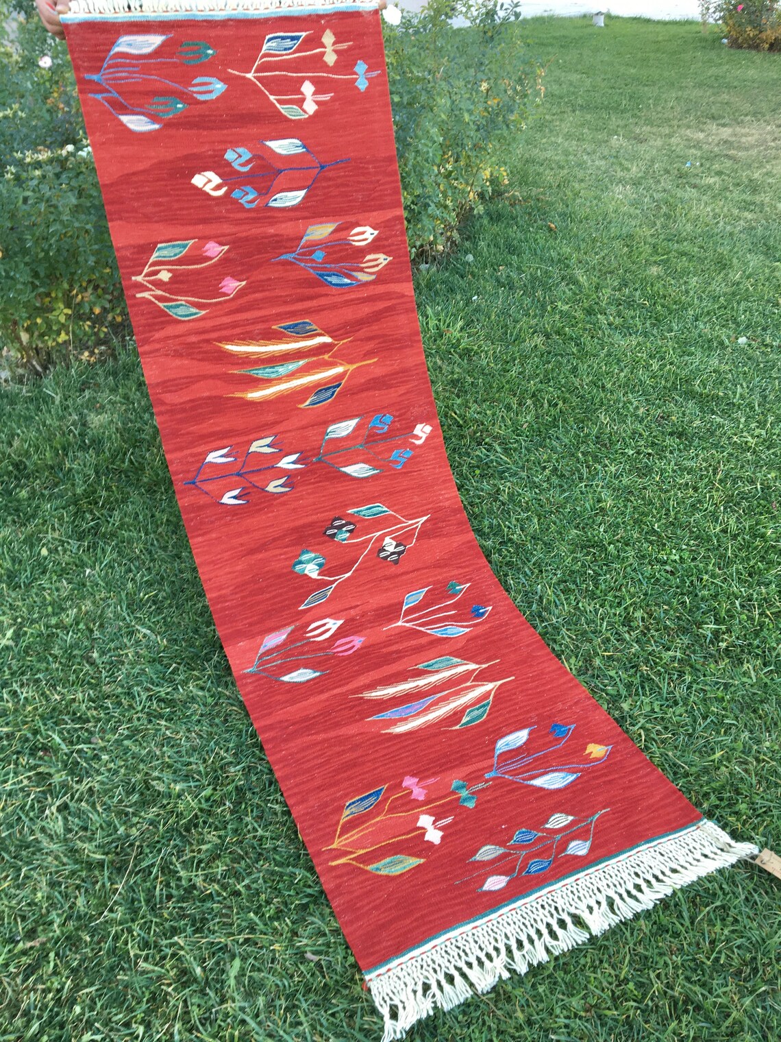 2x65 Red Kilim Rug Runner Turkish Rug Runner Red Runner - Etsy