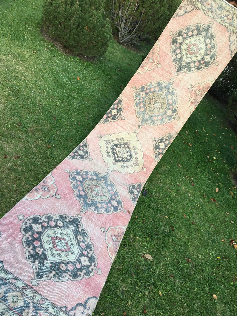 Oriental Light Pink Runner Rug Oushak Rug Runner Vintage - Etsy
