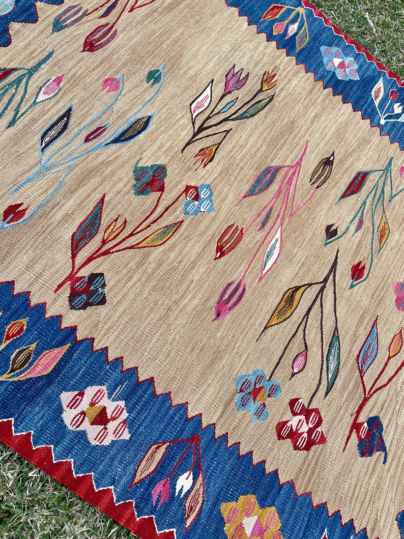 Turkish Kilim Carpet Art Rug Bohemian Kilim Rug Rustic - Etsy