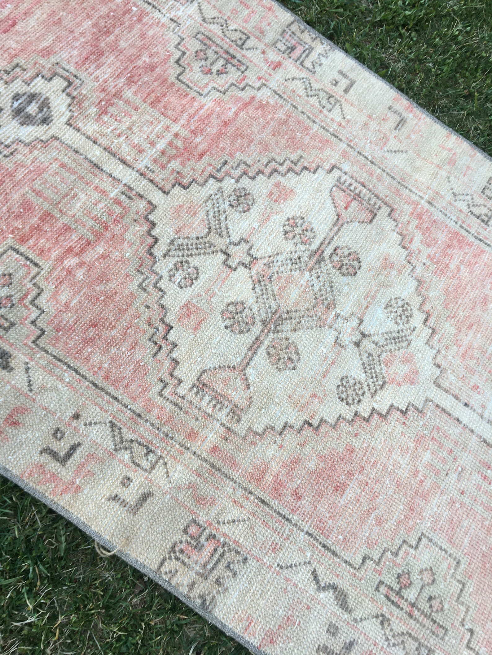 Vintage Bohemian Rug Turkish Rug Distressed Wool Oriental | Etsy