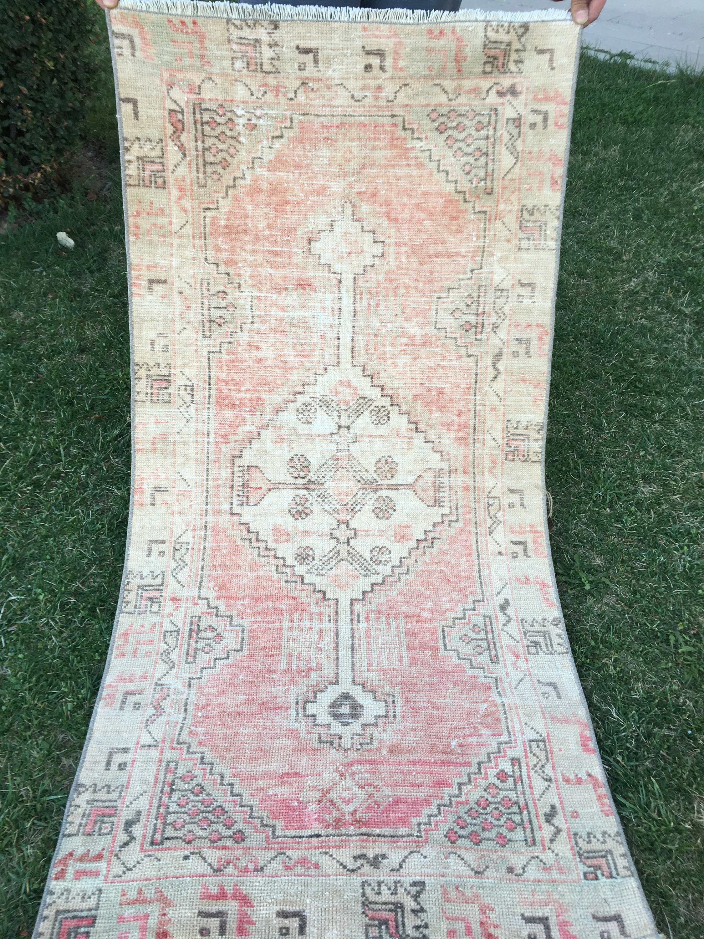 Vintage Bohemian Rug Turkish Rug Distressed Wool Oriental | Etsy