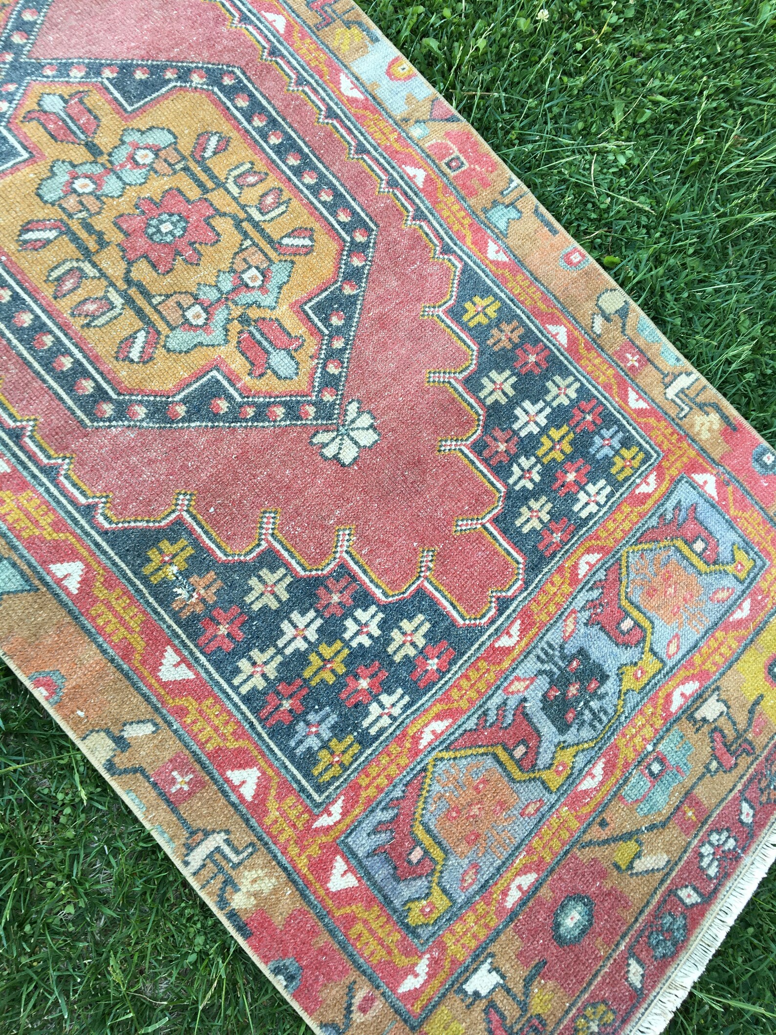 Country Farmhouse Runner Rug Vintage Runners Decorative Rug | Etsy