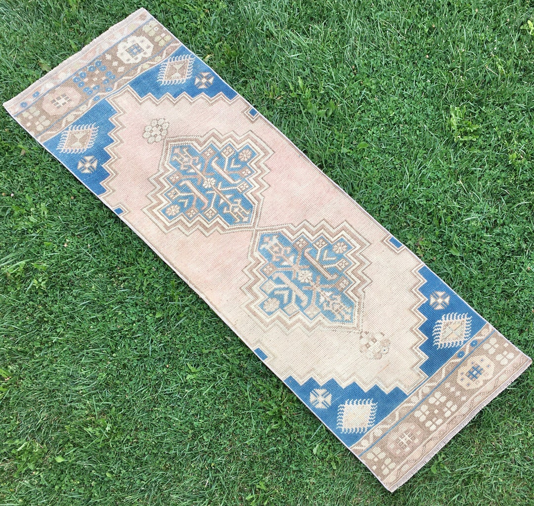 2’3”x7’1” Ft, Nomadic Runner Rug, Muted Runner Rug, Vintage Boho Runner ...