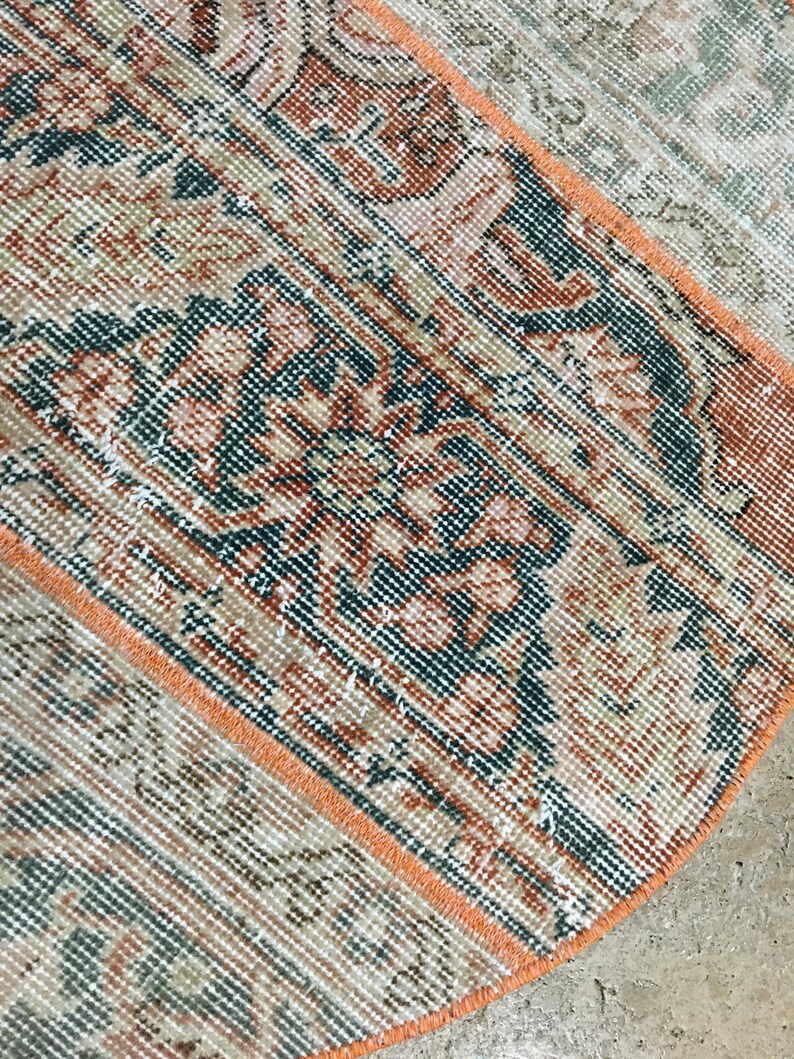 Vintage Small Round Rug Door Mat Rug Bethroom Rug Round Mat | Etsy