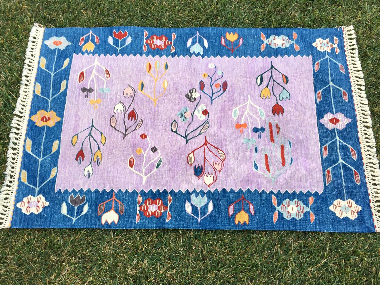 Oushak Vintage Area Rug Boho Kilim Rug Small Size Vintage - Etsy