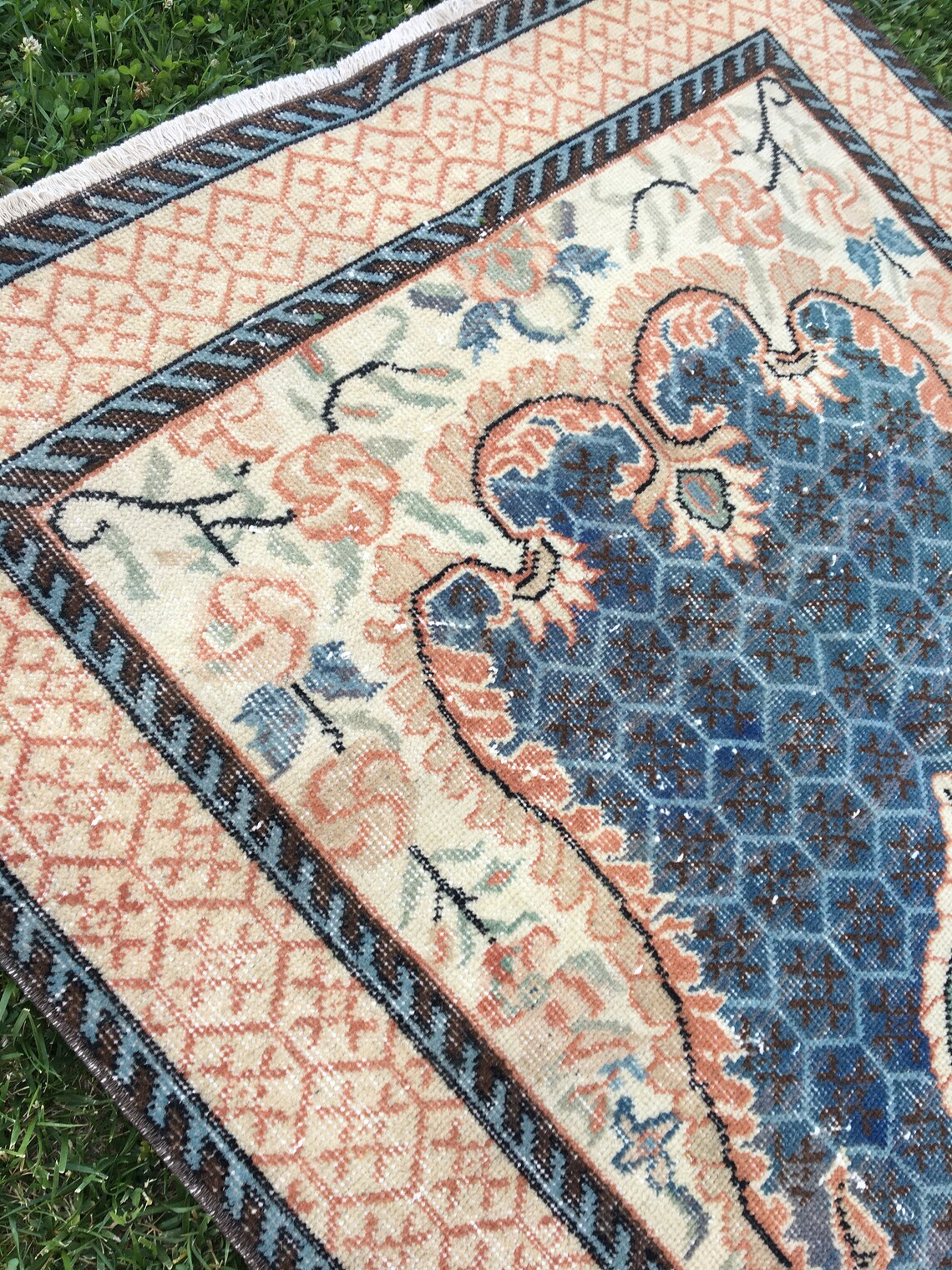 Handmade Oushak Rug Turkish Oushak Rug Vintage Rug Kitchen | Etsy