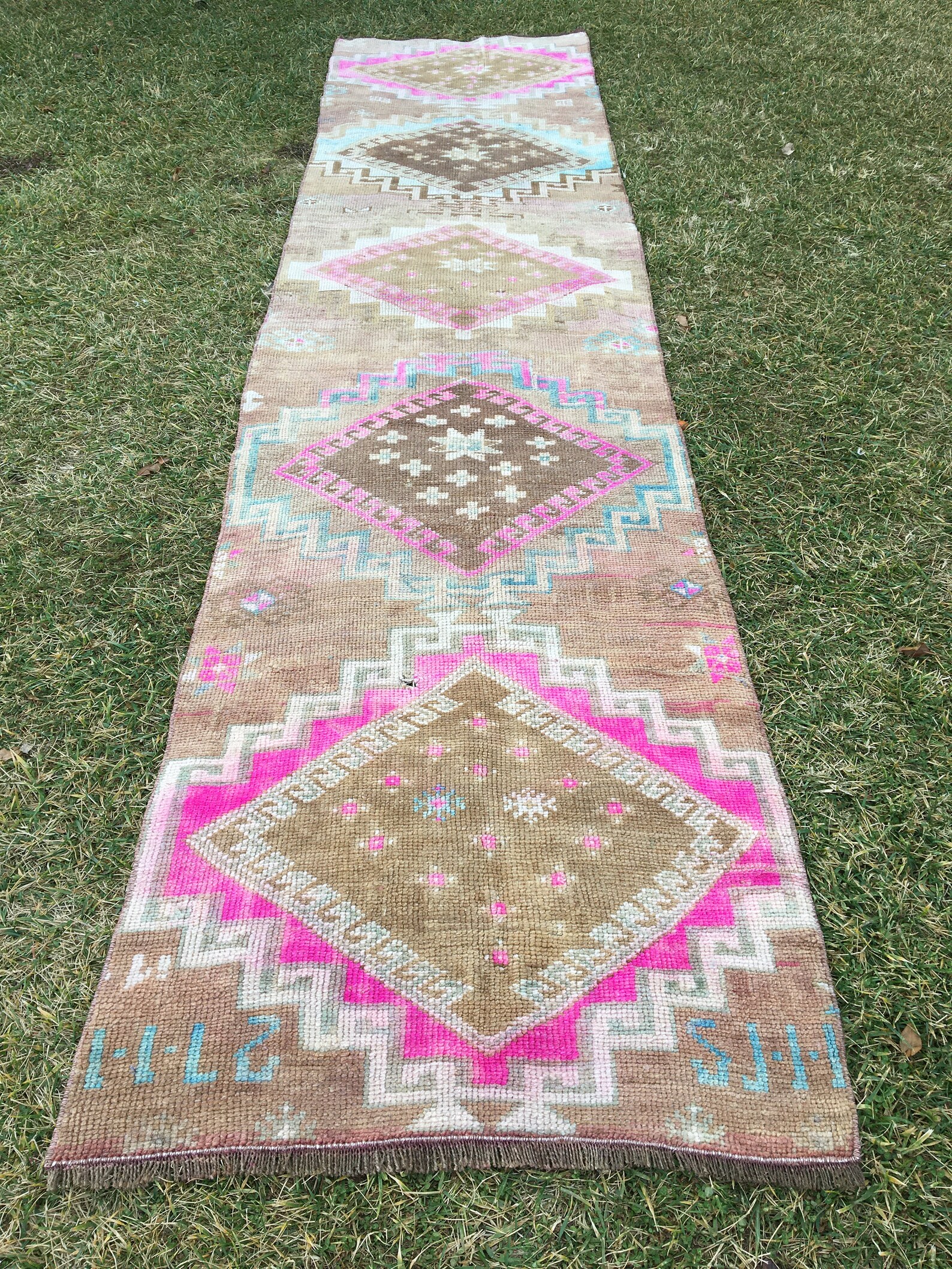 Antique Entry Boho Runner Rug Wool Runner Vintage Oriental | Etsy