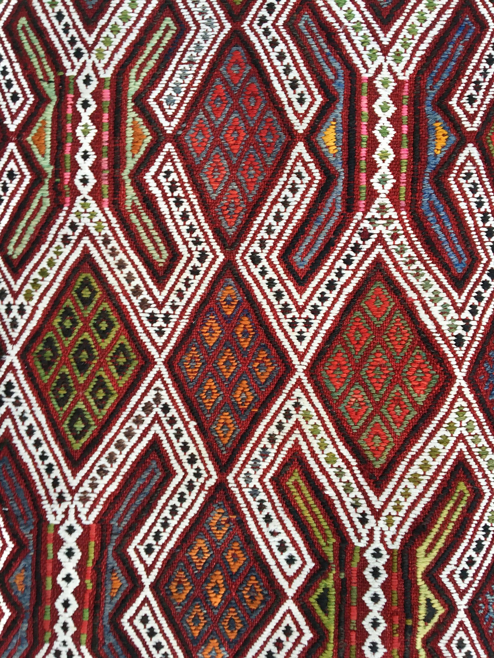 Ethnic Rug Rustic Small Rug Embroidery Red Kilim Rug - Etsy
