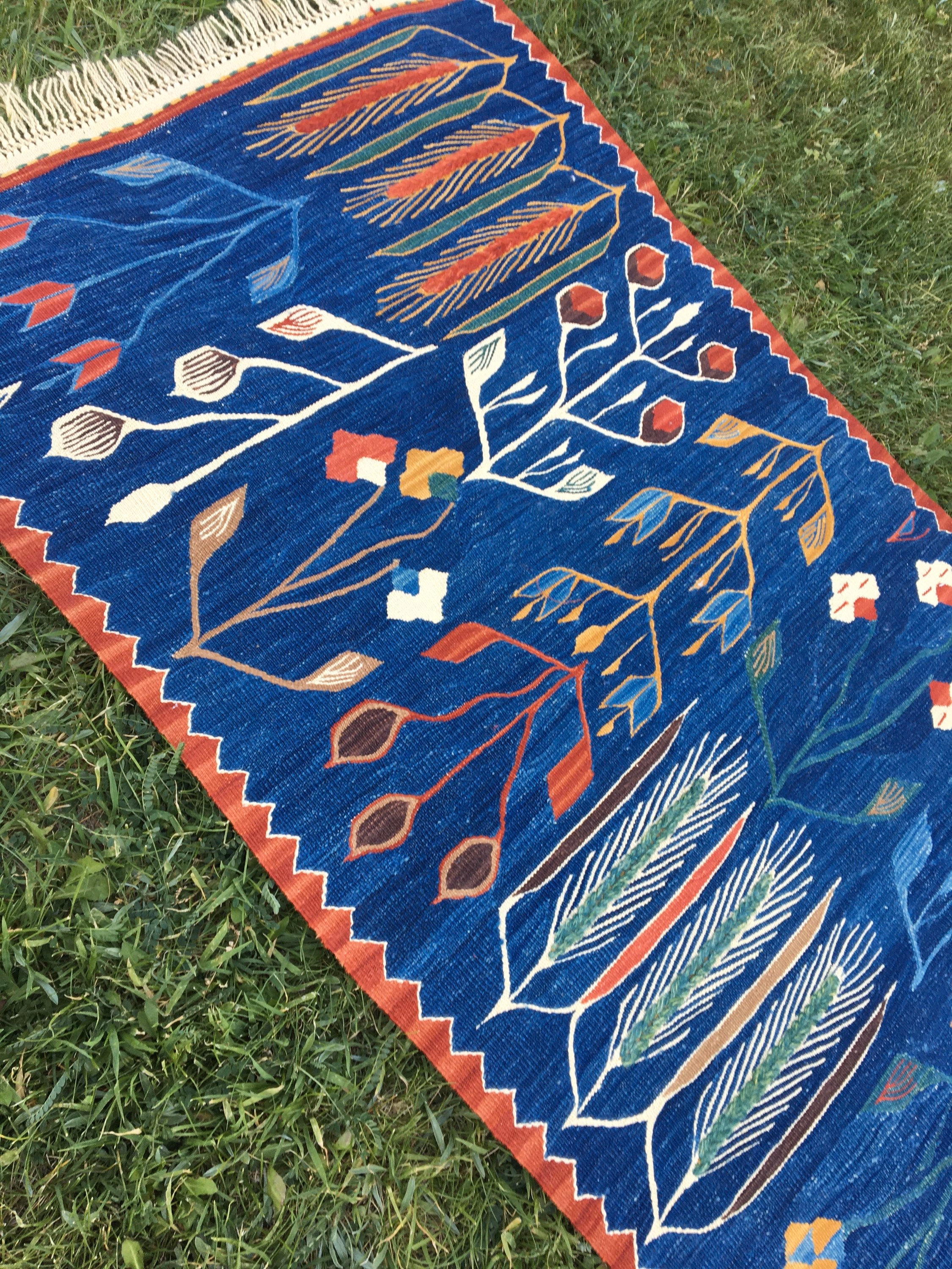 Oriental Blue Floral Runner Rug Vintage Rug Runner Turkish | Etsy