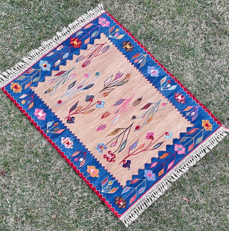 Turkish Kilim Carpet Art Rug Bohemian Kilim Rug Rustic - Etsy