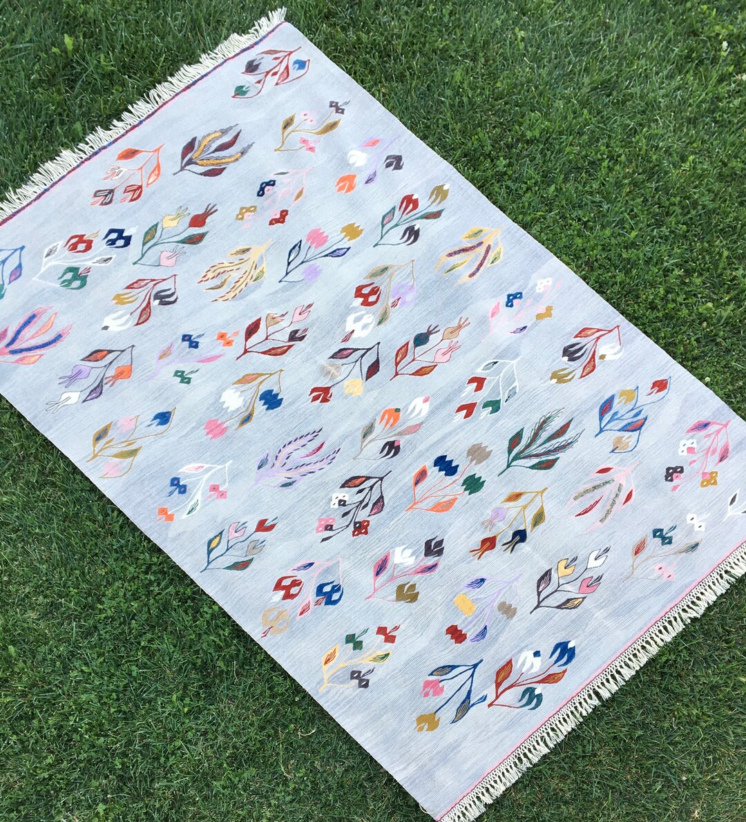 Colorfull Tree of Life Handmade Floral Living Room Rug, 5x8 Area Wool ...