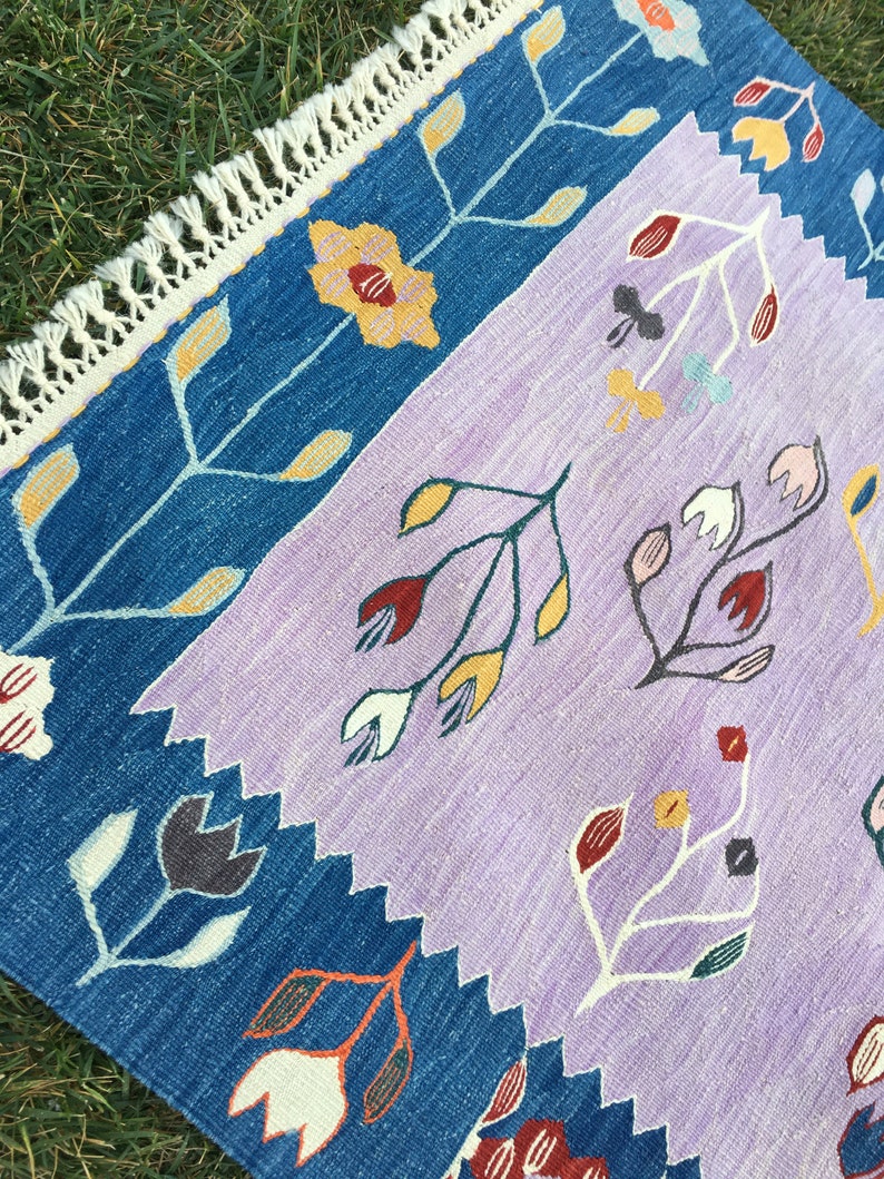 Oushak Vintage Area Rug Boho Kilim Rug Small Size Vintage - Etsy