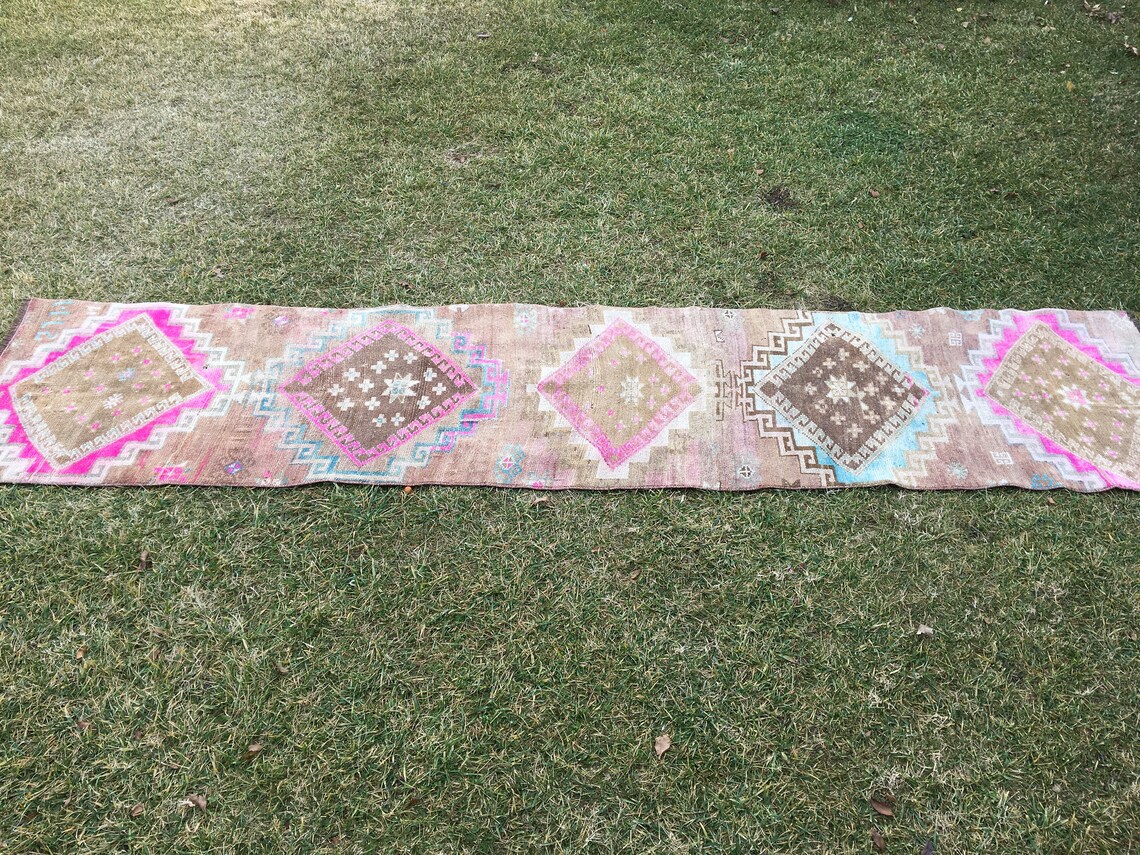Antique Entry Boho Runner Rug Wool Runner Vintage Oriental | Etsy