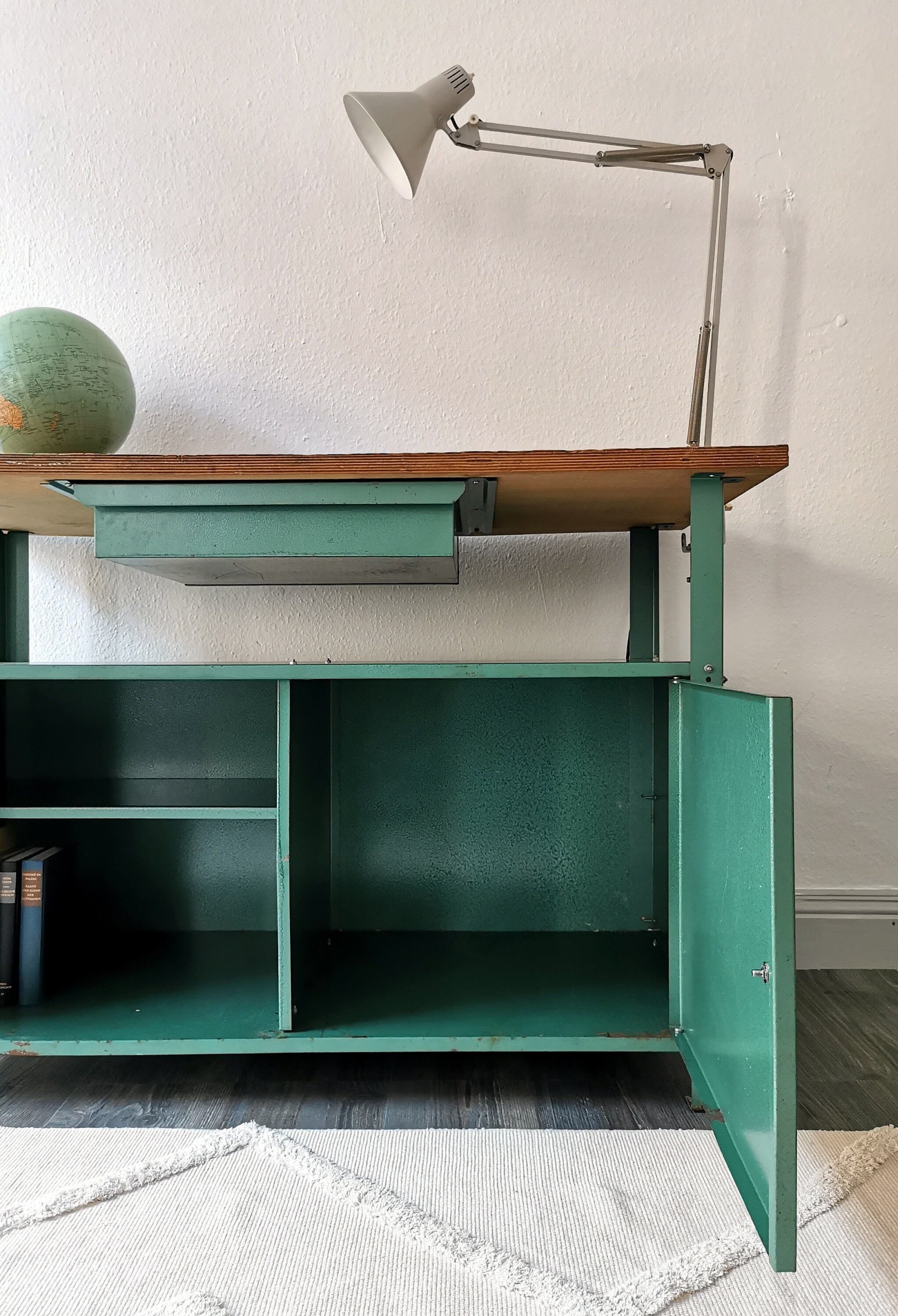 Vintage Workbench, Germany, Metal & Wood, 1960s - Etsy