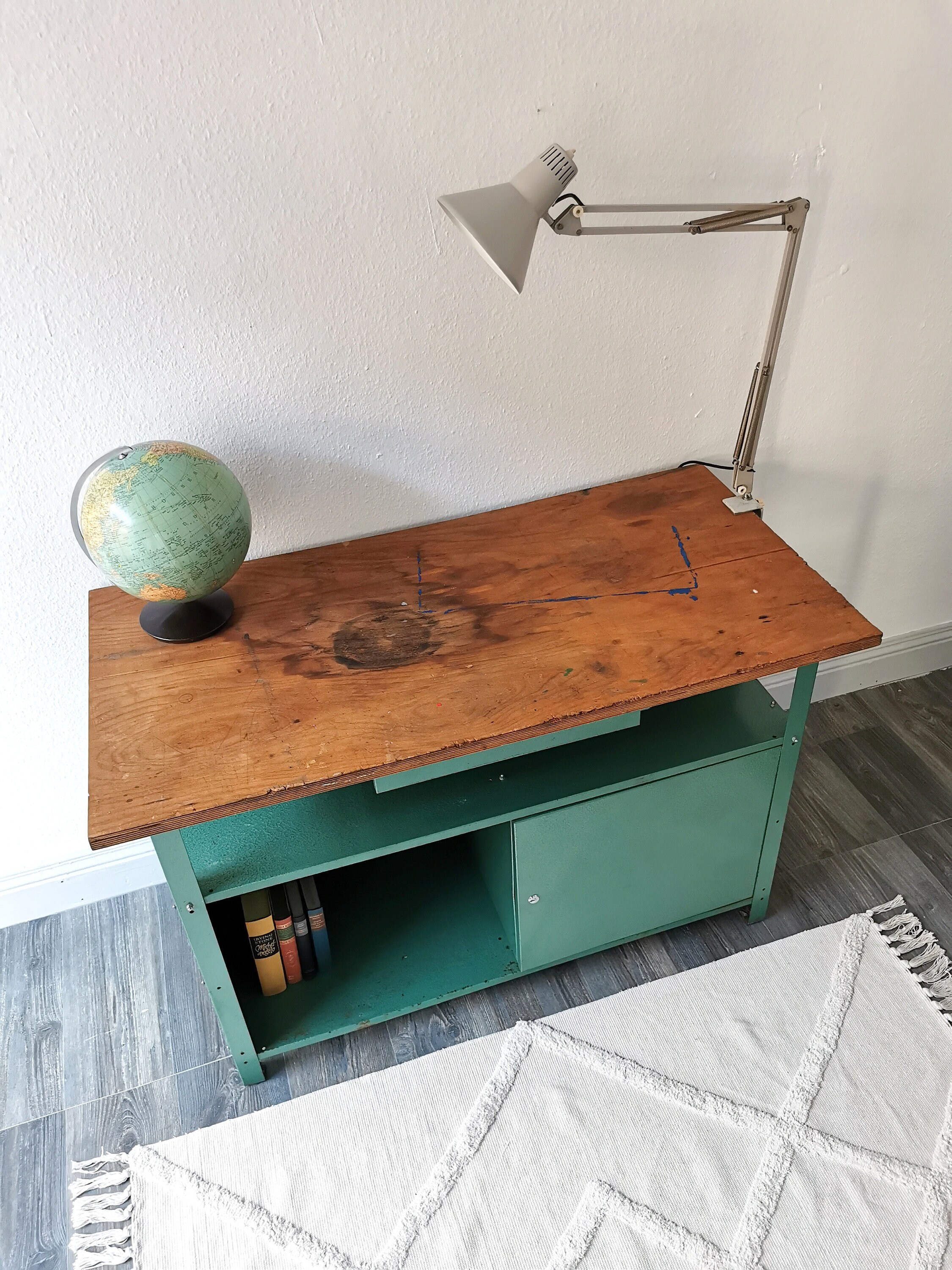 Vintage Workbench, Germany, Metal & Wood, 1960s - Etsy