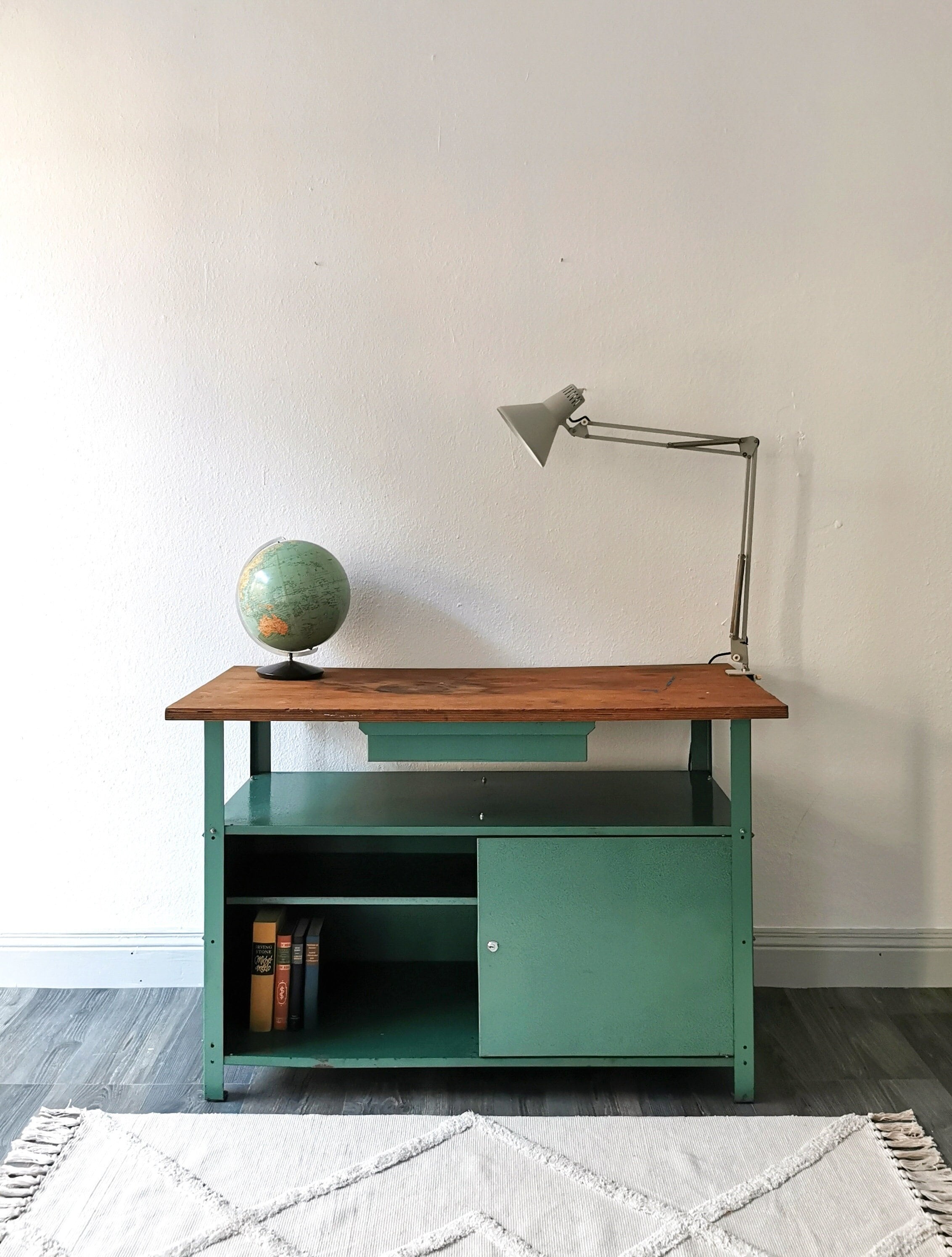 Vintage Workbench, Germany, Metal & Wood, 1960s - Etsy
