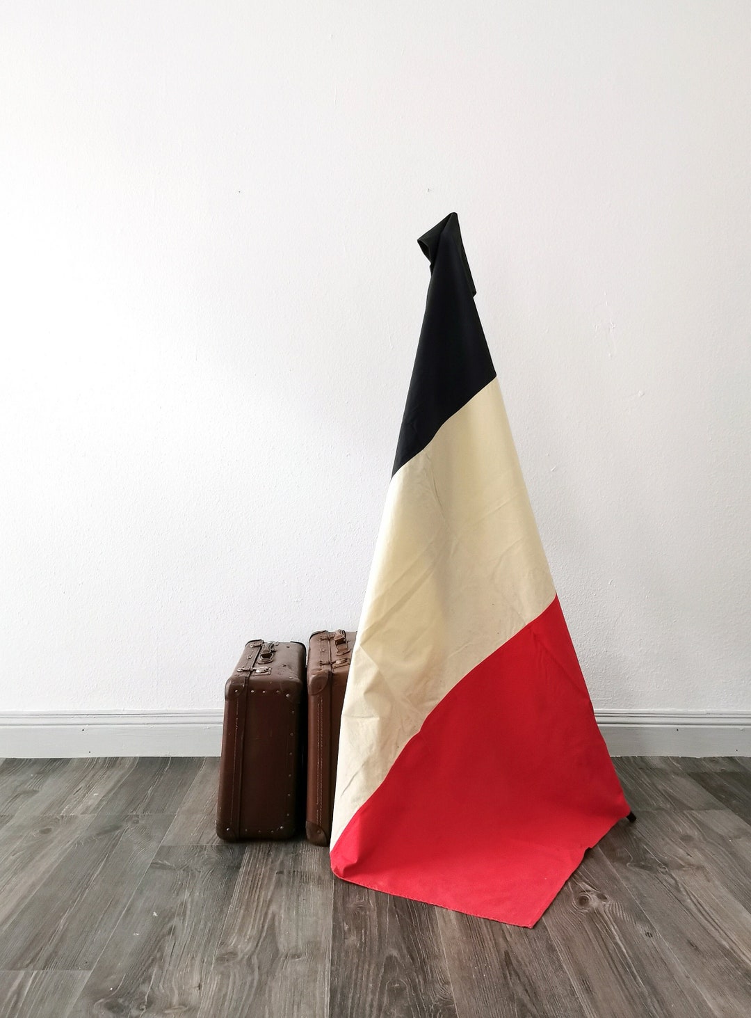 Large, Antique Flag, German Empire, Emperor Wilhelm II, Facade, Around ...