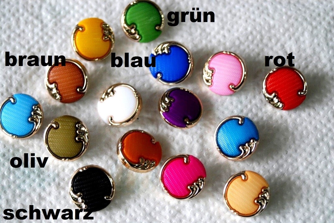 7 Pretty Buttons in Many Colors, Color Selectable, Approx. 18 Mm, K 165 ...