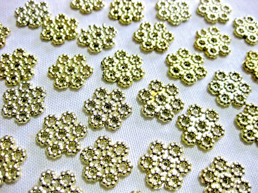 50 Applique Patches Medieval Flowers Gold Colored 18 Mm A10E - Etsy