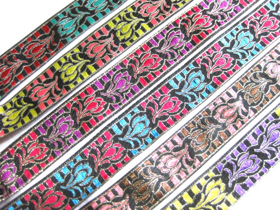 Pretty Oriental Border Different Colors 34 Mm Widelfm B55E - Etsy