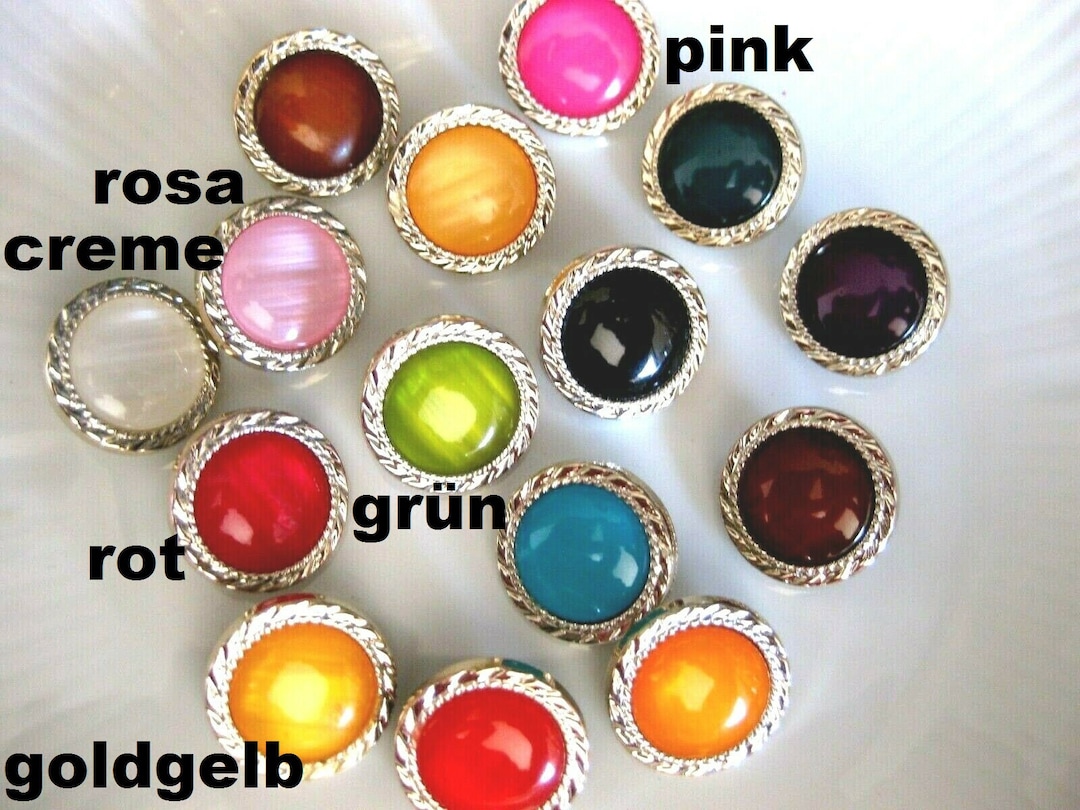 7 Pretty Buttons, Jacket Buttons, Color Selectable, Approx. 22 Mm ...