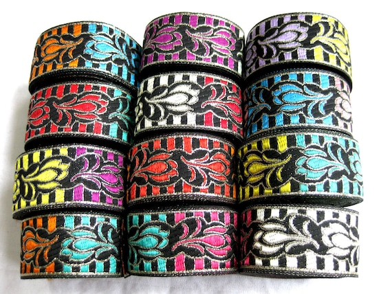 Pretty Oriental Border Different Colors 34 Mm Widelfm B55E - Etsy