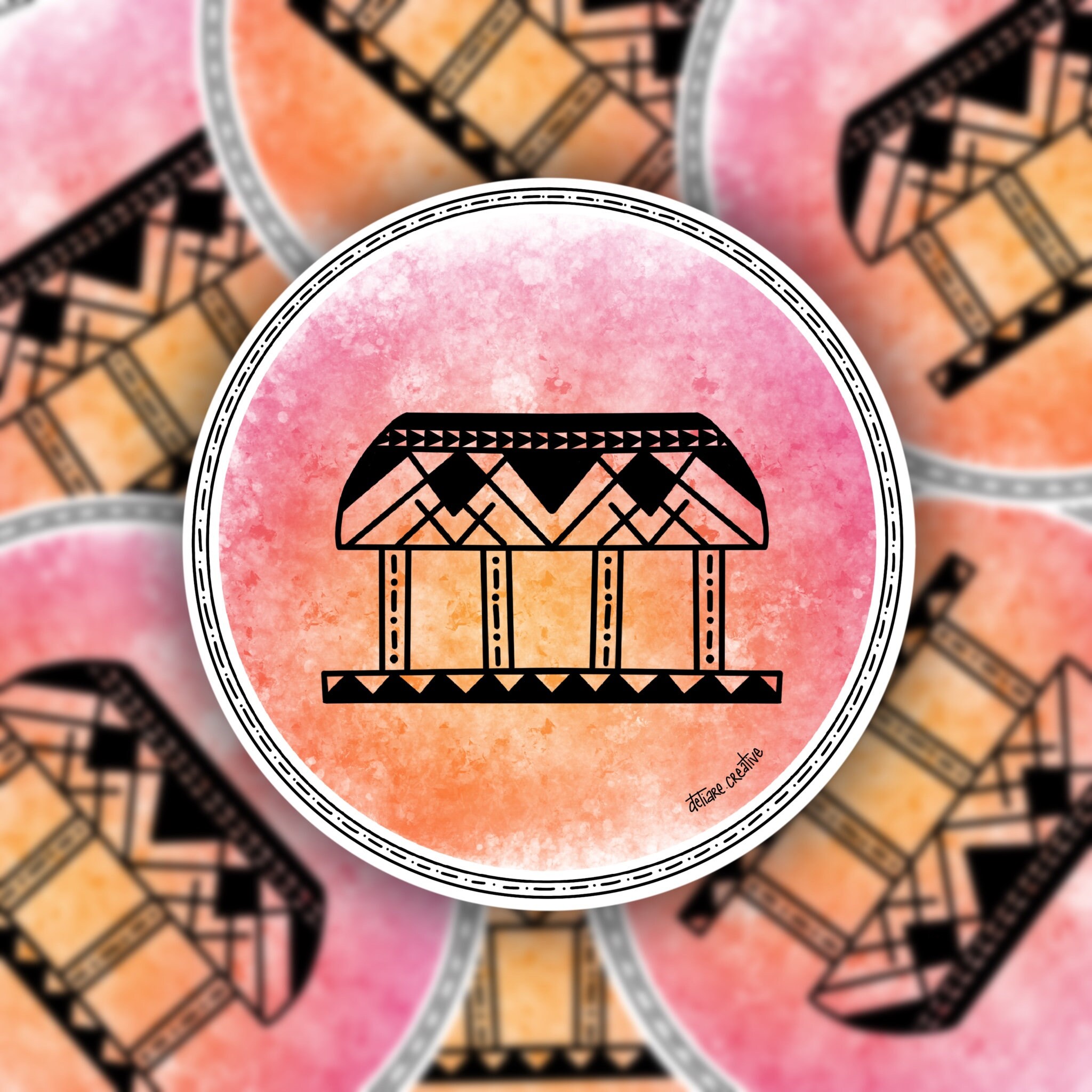 Samoan Fale Stickers / Samoan Stickers/ Polynesian Sticker / | Etsy