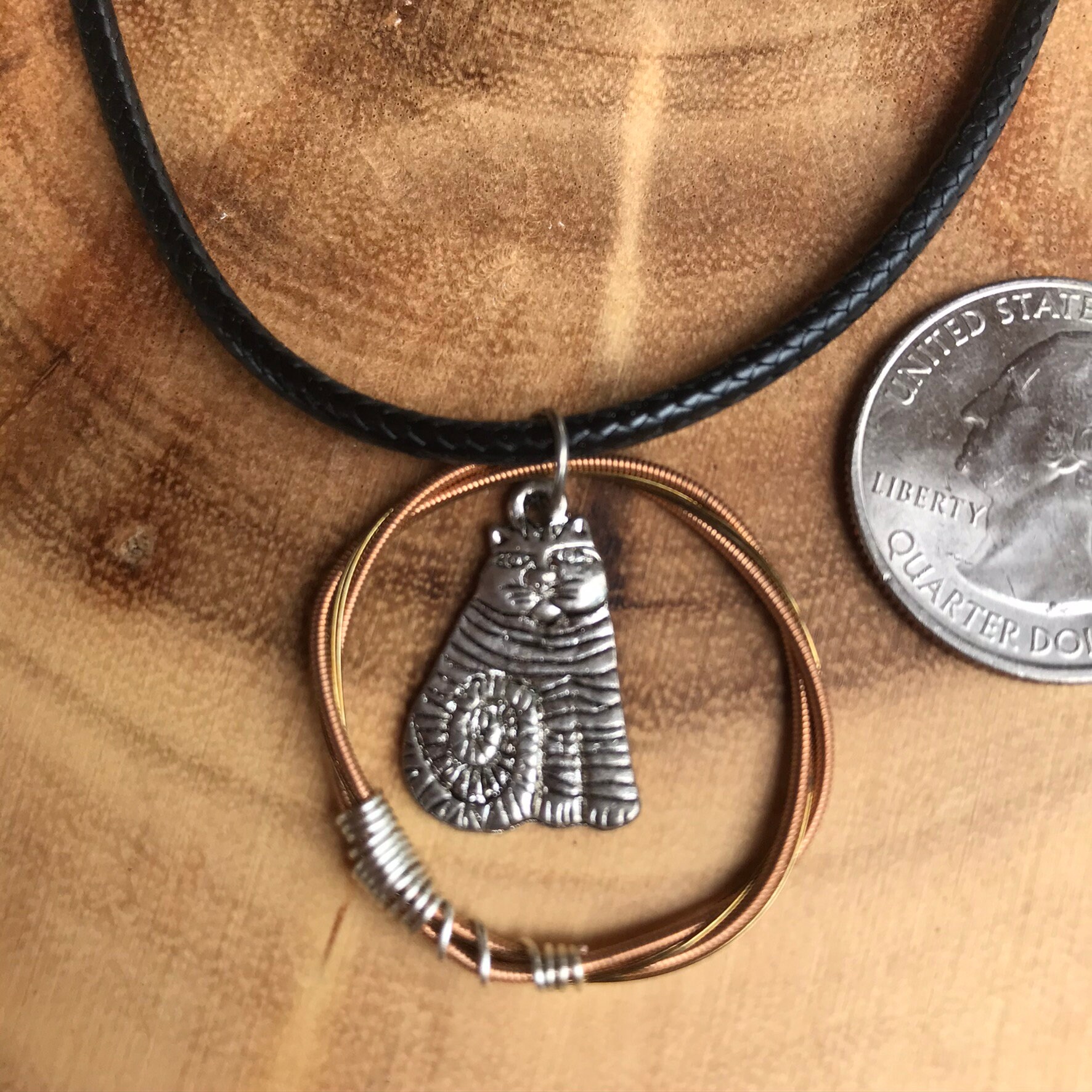 Recycled Guitar String Necklace With ANIMAL Charms multiple - Etsy