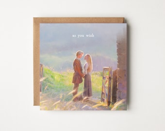 Princess Bride Anniversary Card, Westley and Buttercup Card, Princess ...