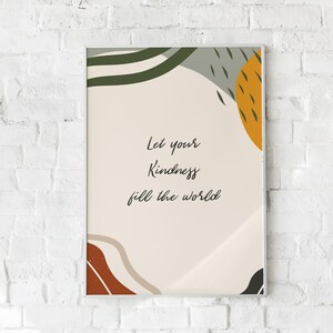 Inspirational Kindness Quote Poster Print Boho Kids Room Decor ...