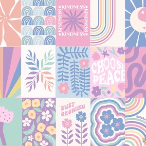 60 Wall Collage Kit, Danish Pastel Aesthetic Room Decor, Pink Purple ...