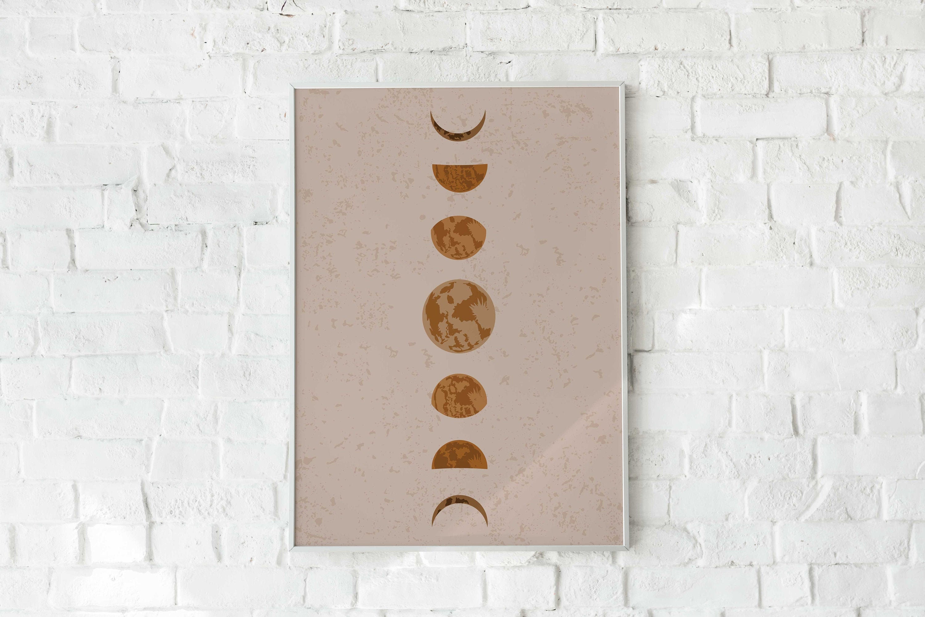 Moon Phases Art Printable Moon Wall ArtBoho PrintAbstract | Etsy