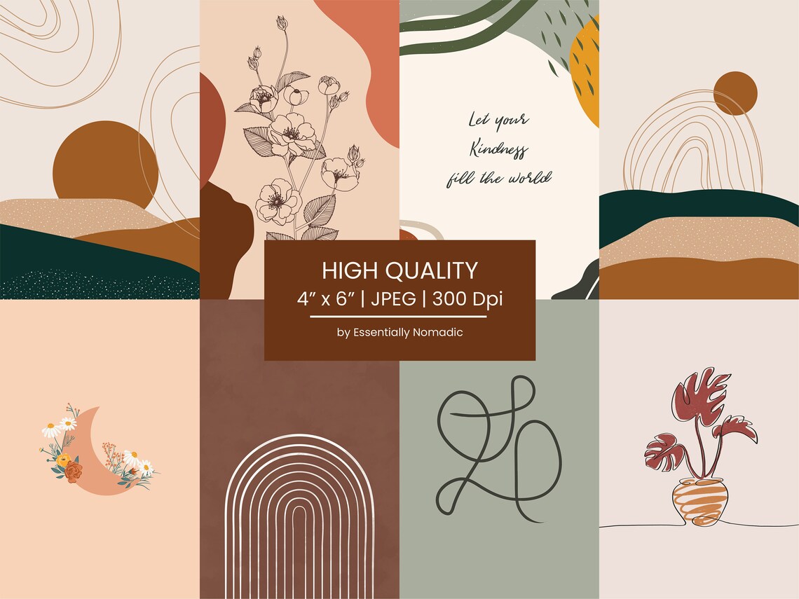 32 Boho Wall Collage Kitaesthetic Collage for Girl Room - Etsy