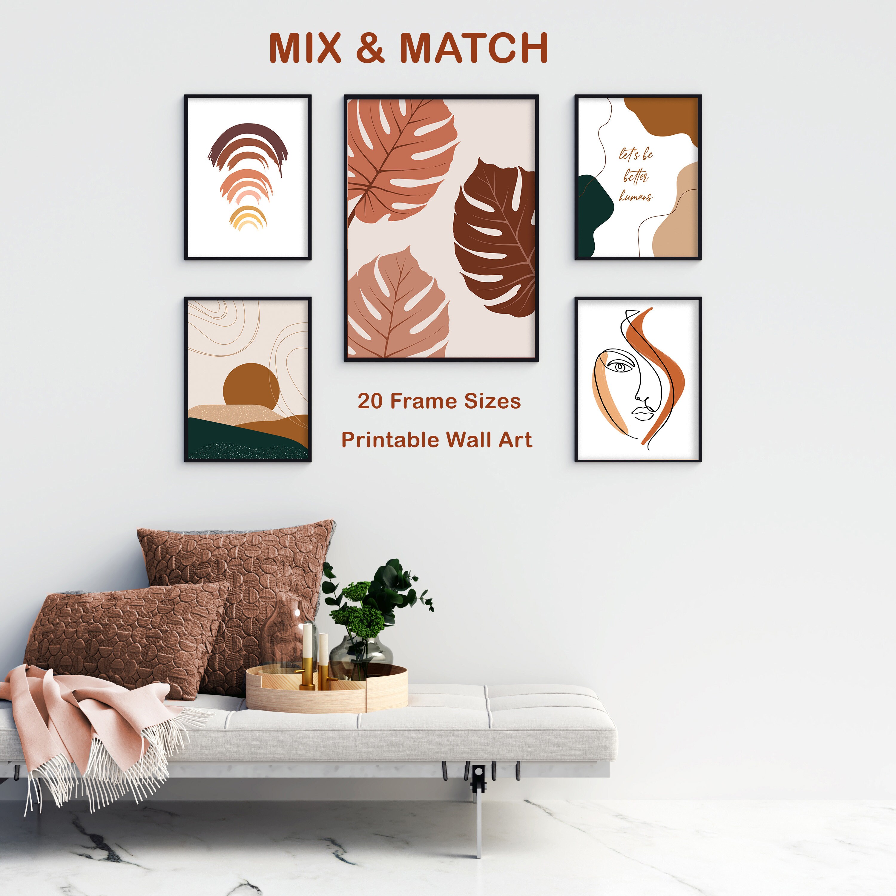 Custom print Set Of 5 Prints Printable Wall Art Personalized | Etsy