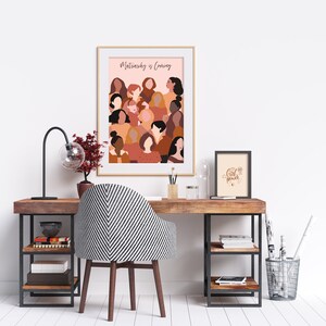 Feminist poster printable wall artGirl power feminism quote | Etsy