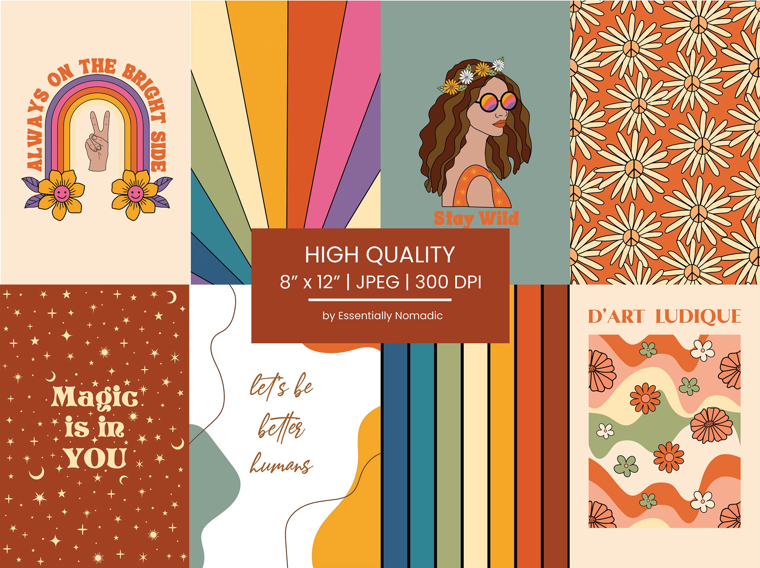 32 Retro Wall Collage Kit 70s Retro Aesthetic Poster Digital - Etsy