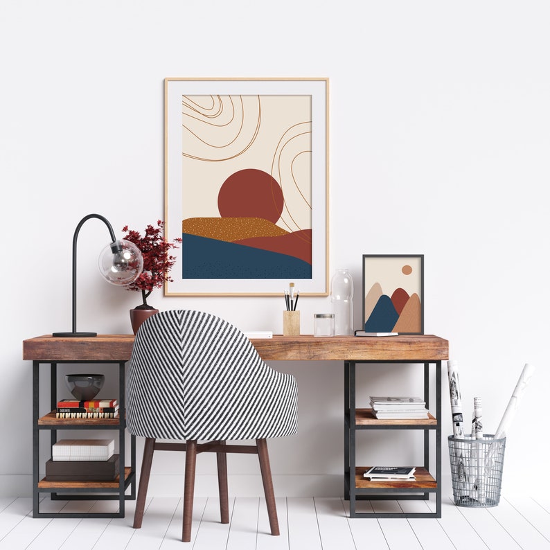 Abstract Landscape Printprintable Desert Wall Artdigital | Etsy
