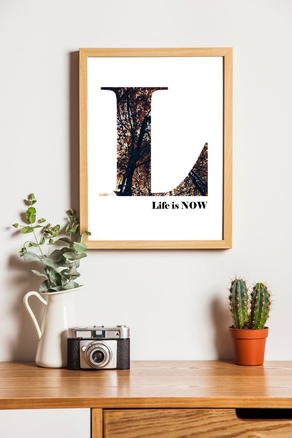 Printable Letter L Poster Alphabet Print Typography Modern | Etsy