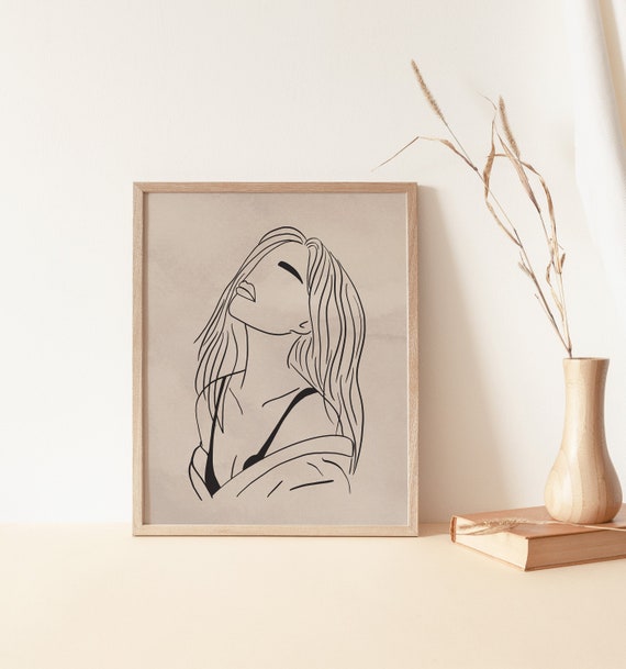 Abstract Woman Line Drawingminimalist Body Line Art - Etsy