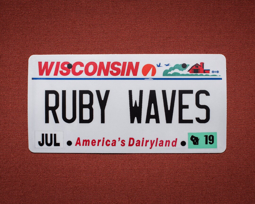 Phish Wisconsin Ruby Waves Alpine Valley License Plate Sticker - Etsy