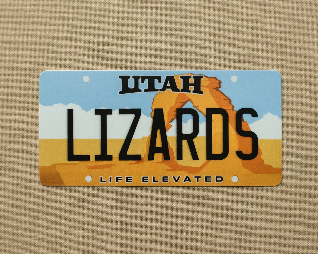 Phish Utah Lizards License Plate Sticker - Etsy
